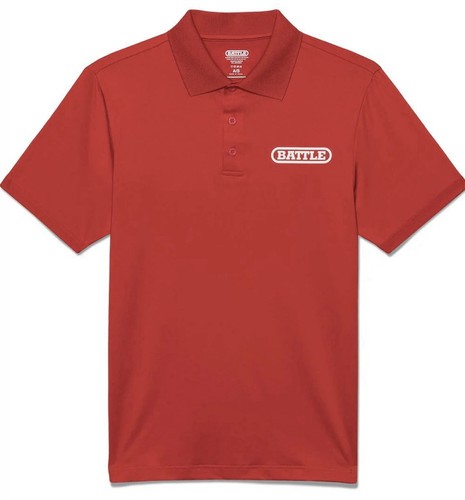 Battle Sports Polo Shirt Red Men's Size Medium BRAND NEW! | eBay