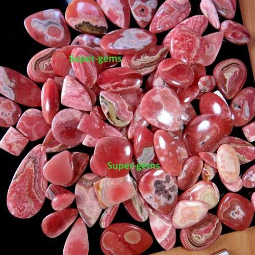 200 Gram Lot~ 100% Natural Pink RHODOCHROSITE Cabochon Semi Precious ...