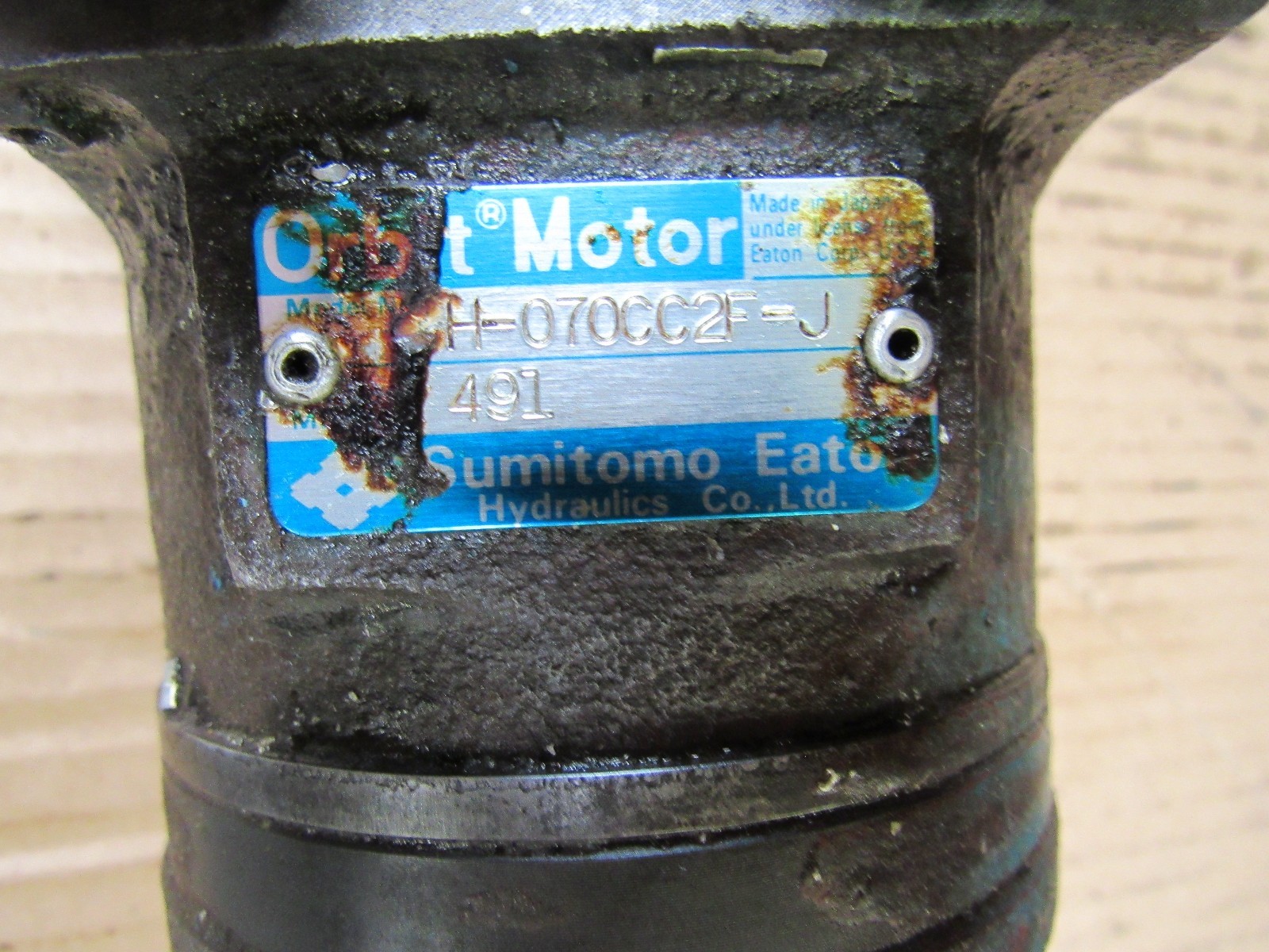 SUMITOMO EATON HYDRAUIIC CO. LTD ORBIT MOTOR MODEL # H-070CC2F-J, MFG ...