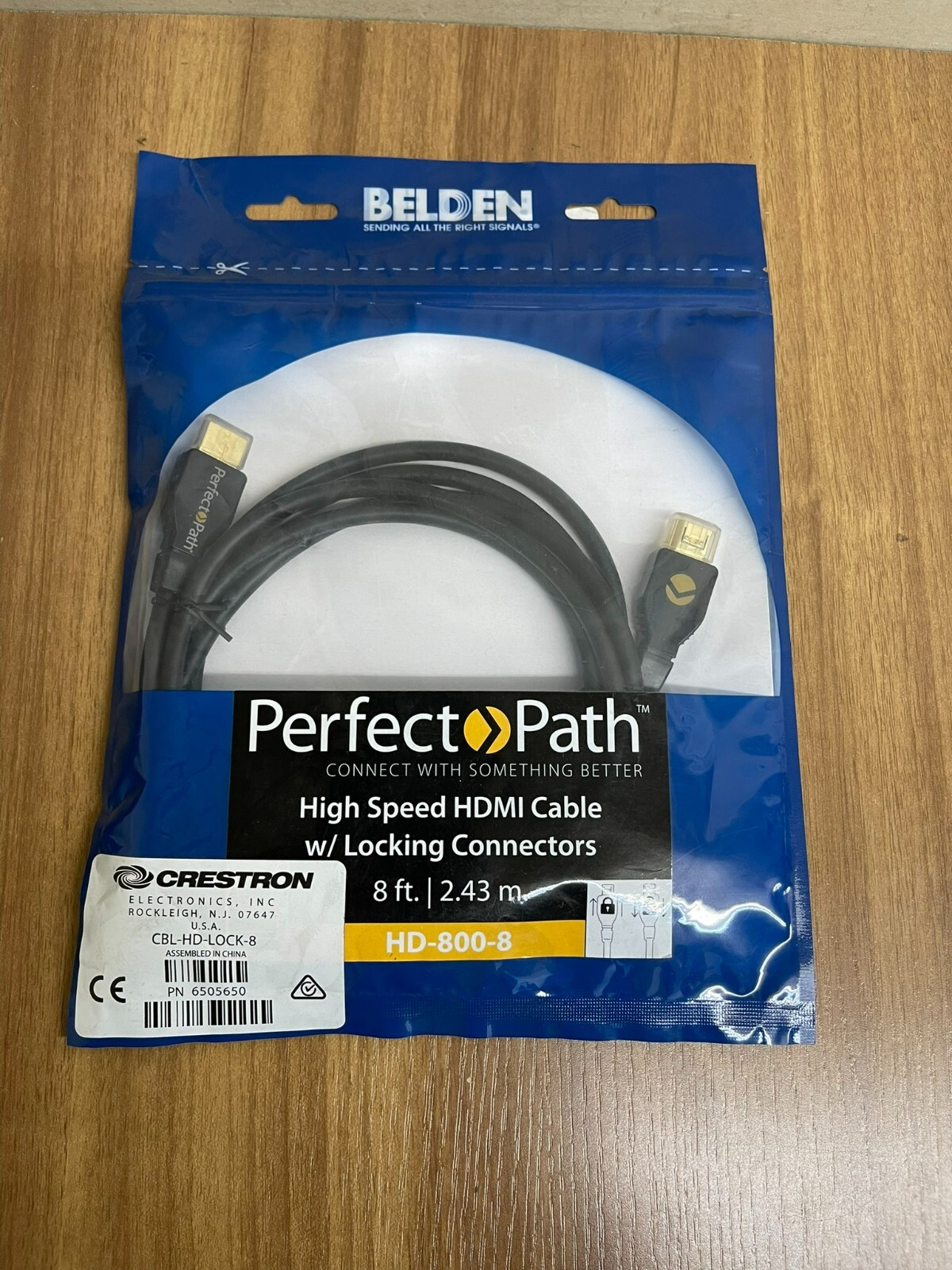 Crestron CBL-HD-LOCK-8 Locking High-Speed HDMI Cable 8ft Black New | eBay