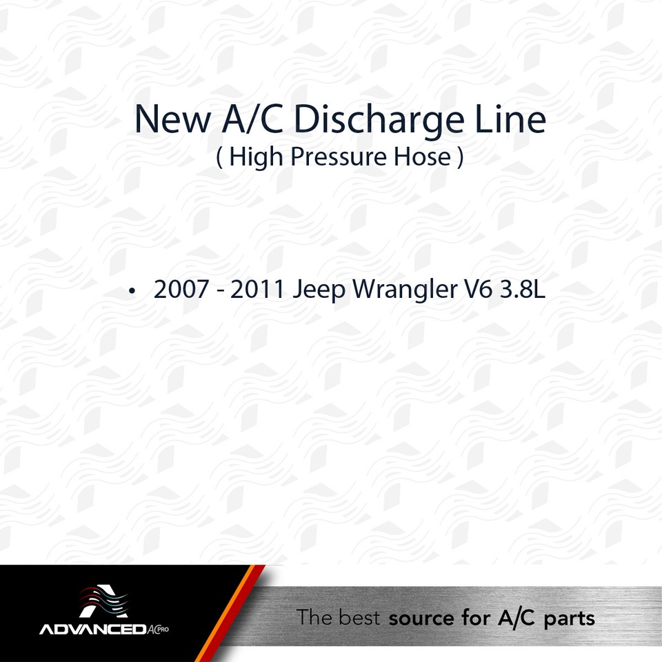 AC A/C Discharge Line Fits: 2007 - 2011 Jeep Wrangler V6 3.8L ...
