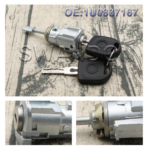 FOR VW MK4 GOLF DOOR LOCK SET 1 BARREL + 2 KEYS FRONT LEFT OFS DRIVER ...