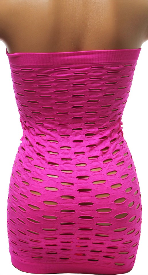 Womens, Beach Coverup, Lingerie, Stretch Tube Dress, S/M 4-14, Pink ...