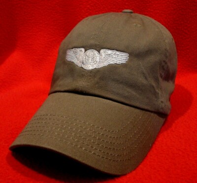 Air Force Aircrew Silver Wings ball cap low-profile aviator hat OD ...