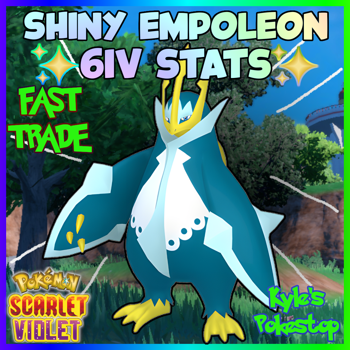 6IV SHINY EMPOLEON POKEMON SCARLET AND VIOLET EV'D 🚀 FAST TRADE | eBay