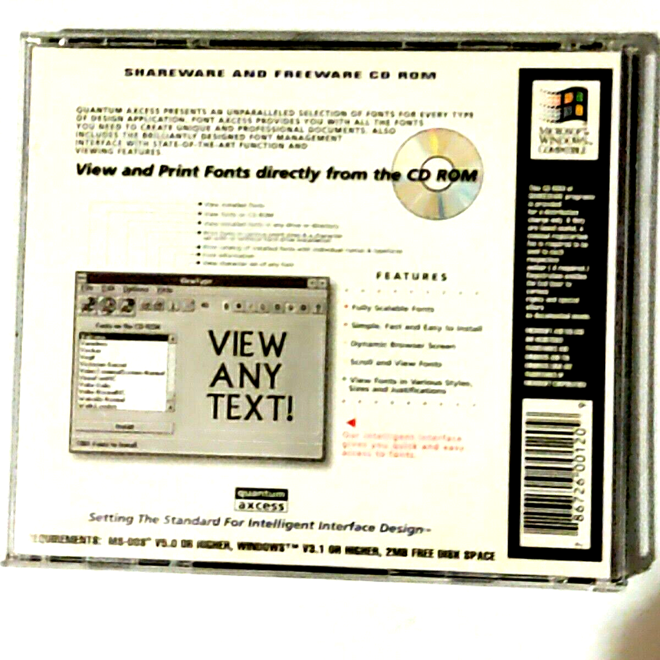 FONT AXCESS CD-ROM. 1300+ True Type Fonts for Windows! | eBay