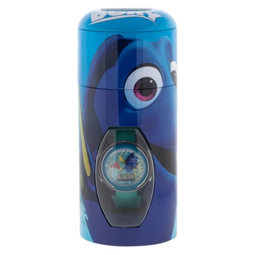 Disney Pixar Finding DORY Nemo Kid's LCD Watch w/ Cylinder Tin Coin ...