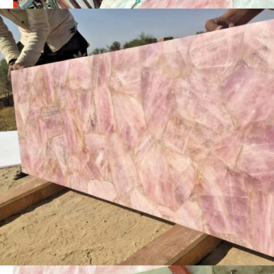 Kitchen Countertop, Rose Quartz Table Top, Quartz Center Slab Top, Home ...