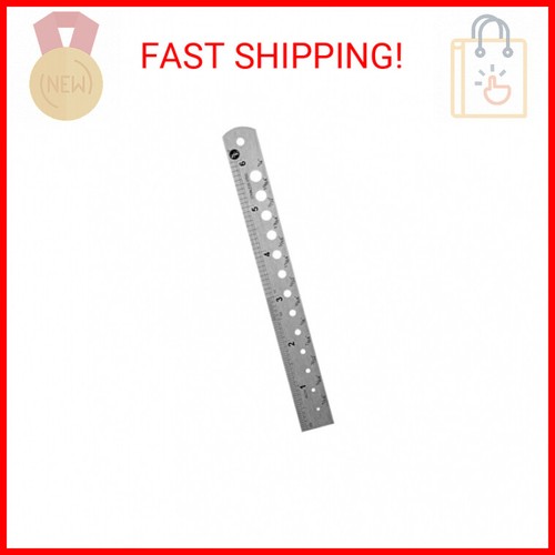 SE 6-Inch Stainless Steel Ruler with SAE/Metric Measurements and Drill ...