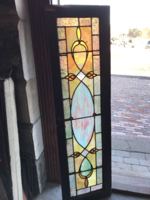SG 1821 Antique Stainglass Transom Window 16 X 56 | eBay