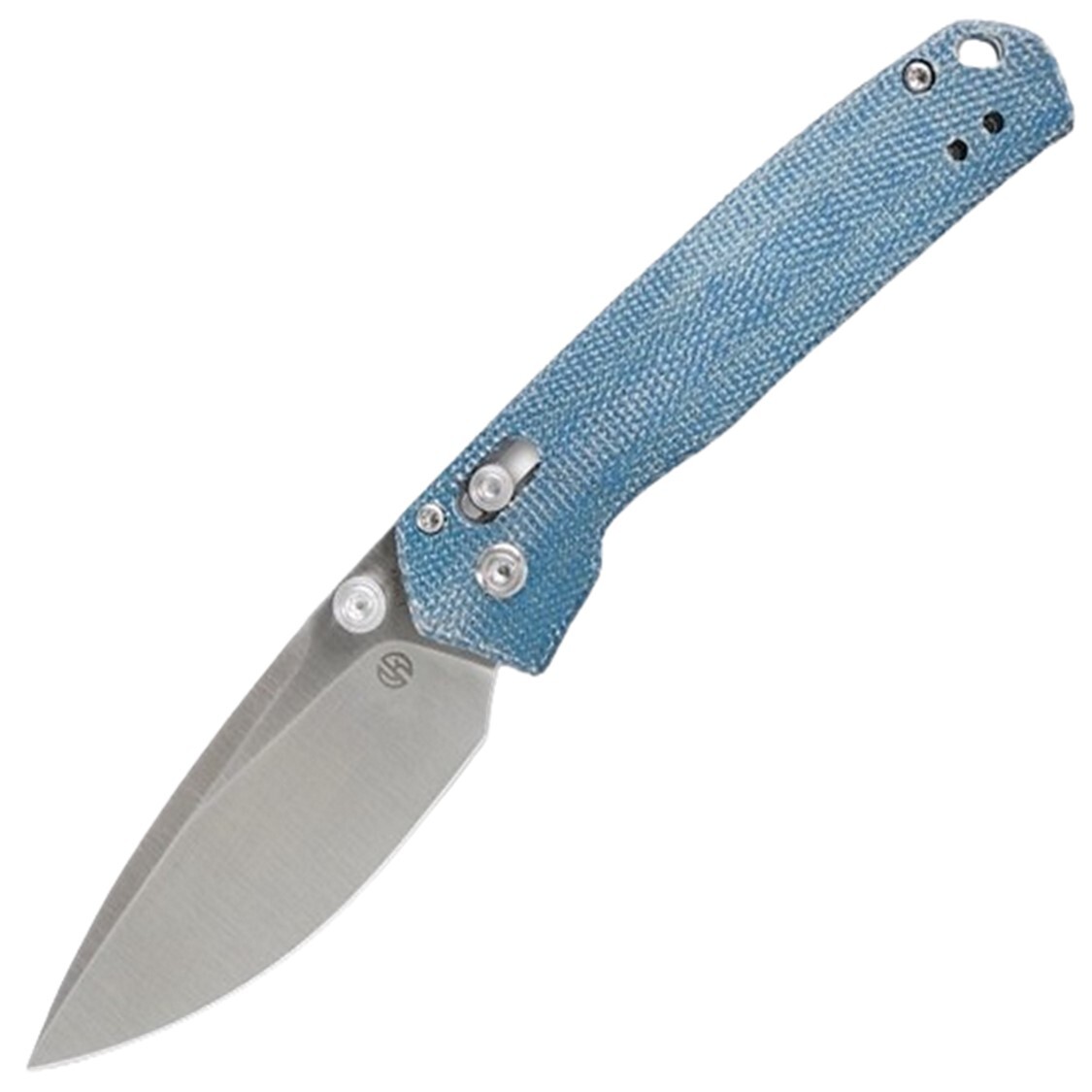 Vosteed Mini Psyop Crossbar Lock Blue Micarta Folding Elmax Pocket ...