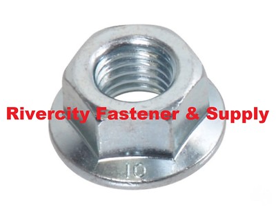 (5) M14x1.5 Metric FINE Thread Flange Hex Nut 14mm x 1.5 DIN 6923 Zinc ...