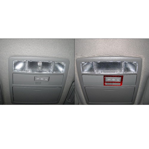 Red Carbon Fiber Overhead Light Console Button Cover Trim For Toyota ...
