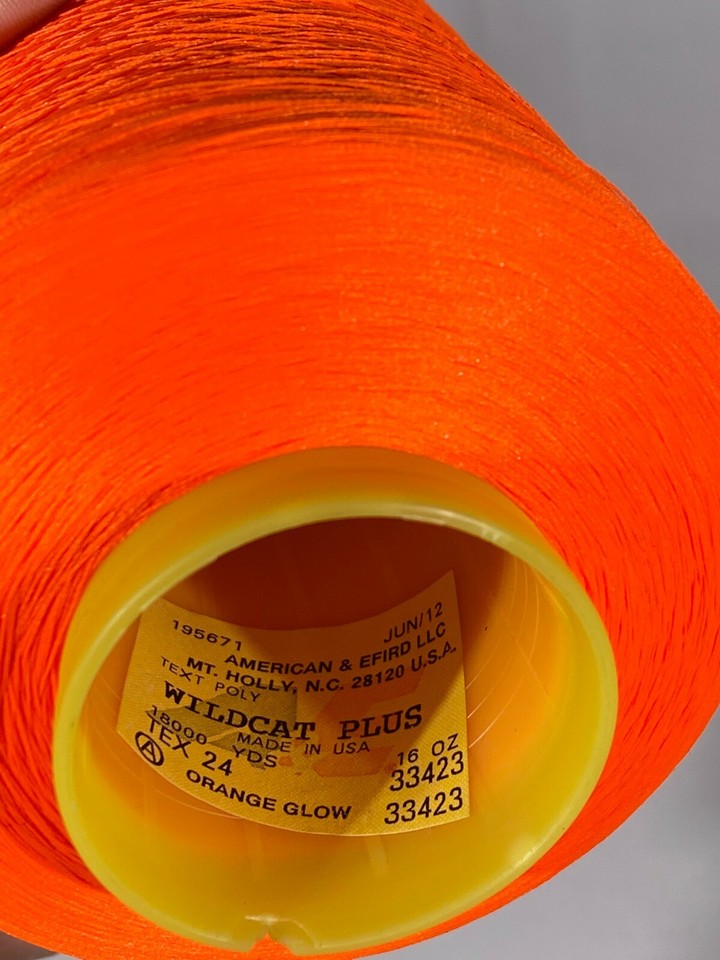 A&E Wildcat Plus Tex-24 Polyester Serger Thread huge 16oz Cone Orange ...