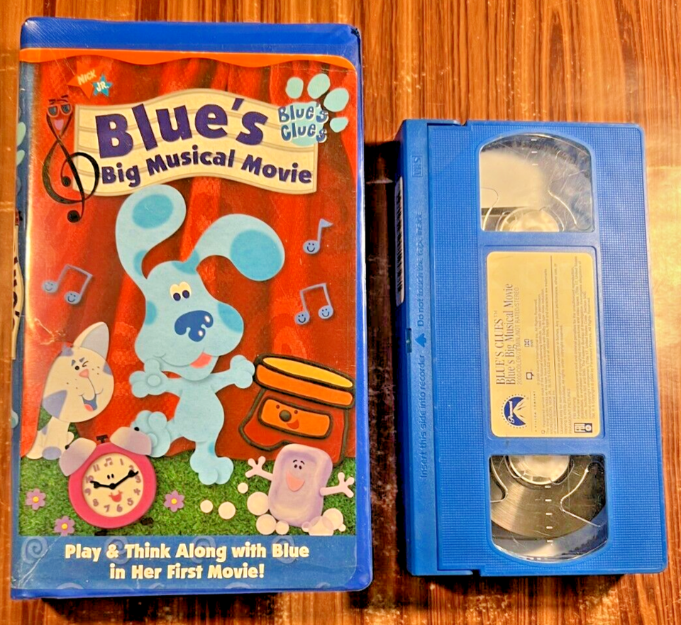 Blues Clues Blue's Big Musical Movie VHS 2000 Nickelodeon Paramount ...