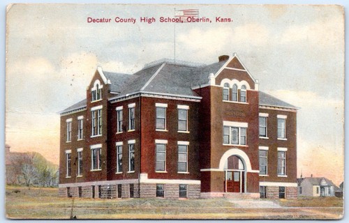 Postcard KS Oberlin Kansas Decatur County High School KS03 | eBay