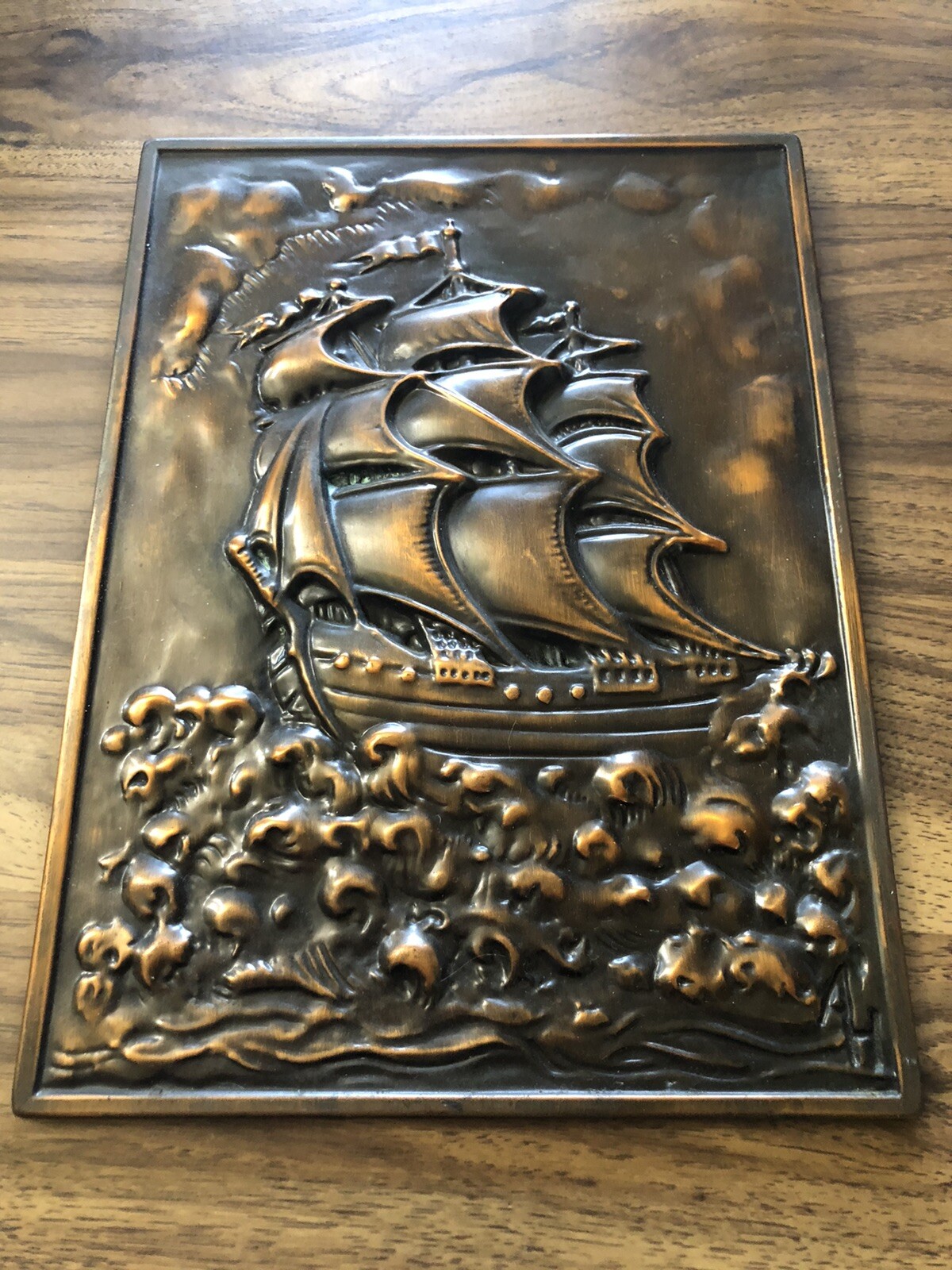 Vintage Artist Andrew Herkommer Repousse Copper Metal High Relief ...