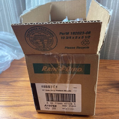 Lot Of 24 Rain Bird 15SST 4 ft x 30 ft Side Strip Spray Nozzle Railbird ...