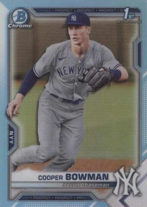 2021 Bowman Draft - Chrome Cooper Bowman #BDC-87 Sky Blue Refractor (RC ...