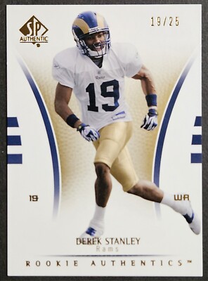 2007 SP Authentic Gold #111 Derek Stanley Rookie RC St. Louis Rams /25 ...