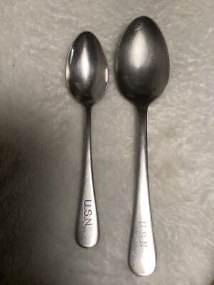 Vintage WW2 US Navy Reed & Barton Tablespoon & Silco Teaspoon Spoons | eBay