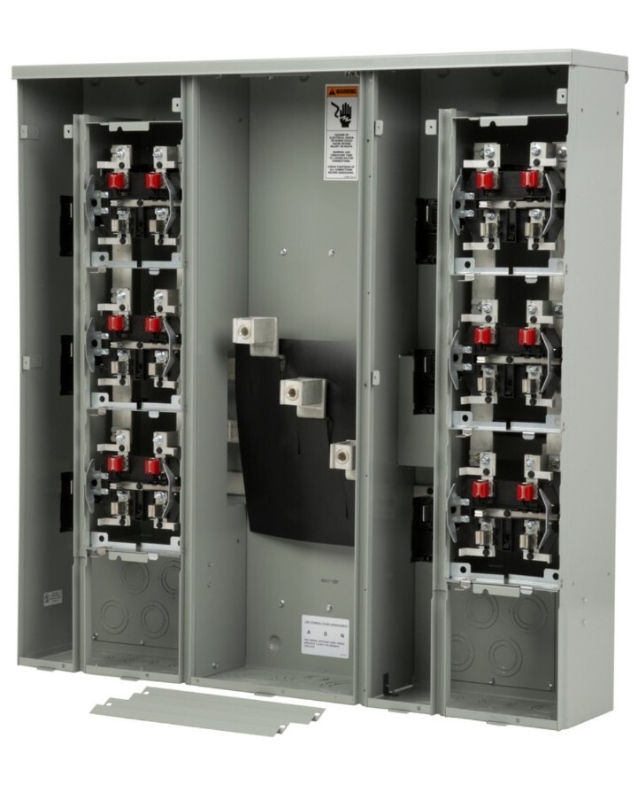 Siemens 6-Gang Meter Stack 400A 125 Amp WP4611RJB RNGLS BYPASS 4/ 5 Jaw ...