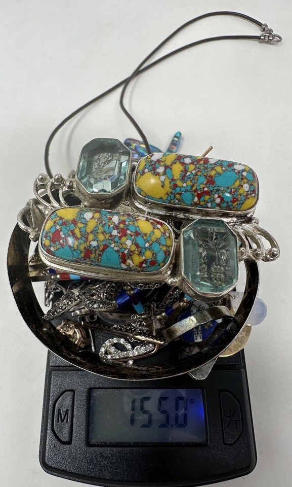 Vintage Sterling Silver Jewelry 155 Grams Wearable 925 Sterling Jewelry ...