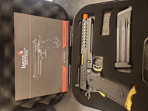 Lancer Tactical Knightshade Hi-Capa Gas Blowback Airsoft Pistol W/red ...