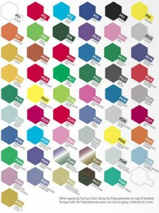 Tamiya PS-1 - PS-63 100ml Polycarbonate/Lexan Spray Paint | eBay