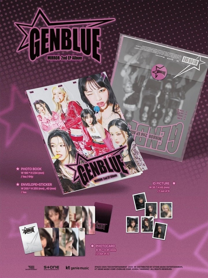 GENBLUE [MIRROR] 2nd EP Album / CD-R+Foto Buch+Sticker+ID Picture+2 Karte+Poster | eBay UK