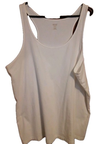 Ana Basic Tank Top Womans Plus Size 4X White Sleeveless | eBay