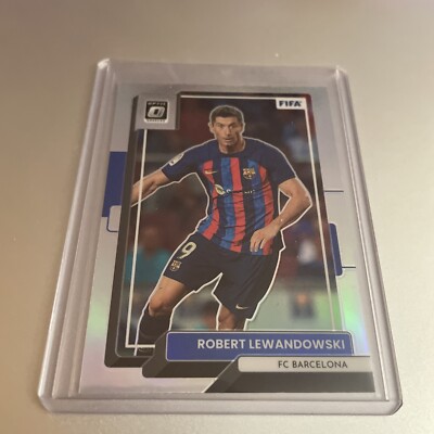 2022-23 Donruss Soccer Robert Lewandowski OPTIC SILVER PRIZM #35 (P1 ...
