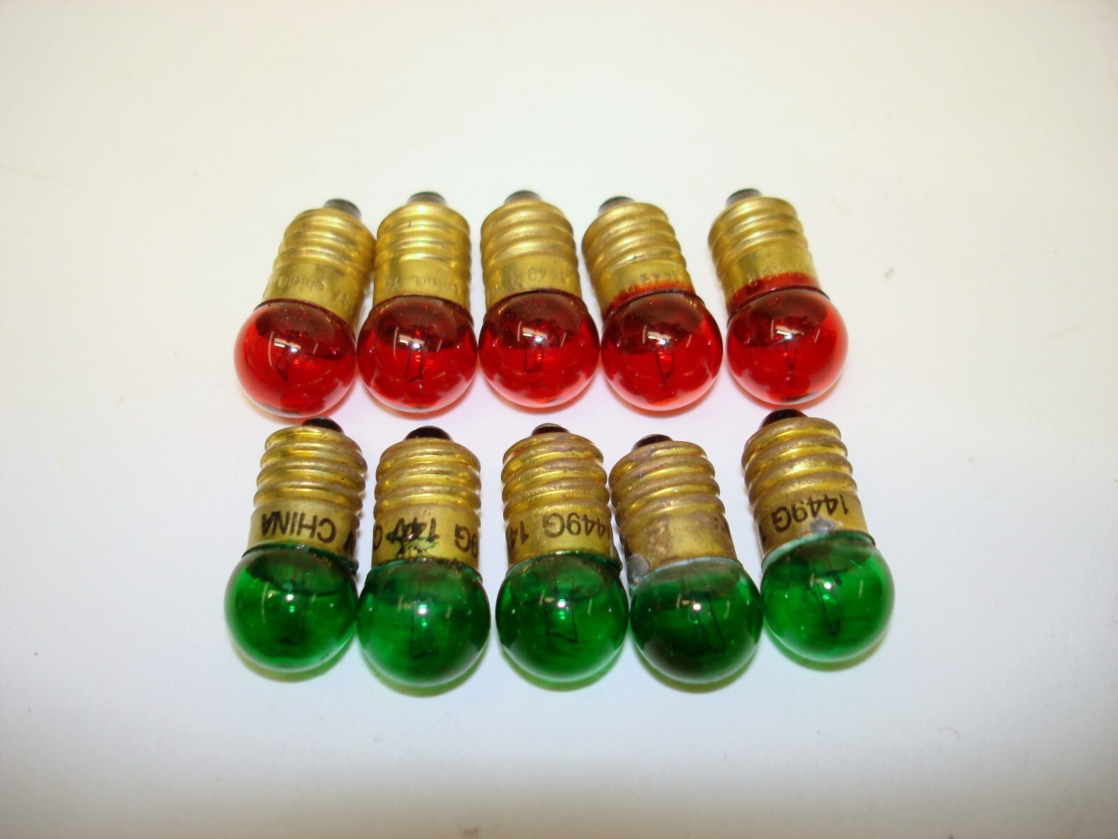10 Translucent 14v Bulbs for American Flyer Accessories - 5 Red & 5 ...