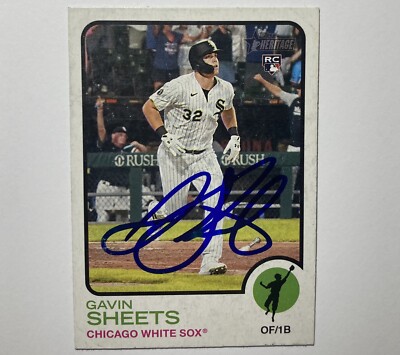 GAVIN SHEETS SIGNED AUTOGRAPHED 2022 TOPPS HERITAGE CARD CHICAGO WHITE ...
