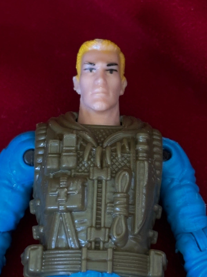 Military Soldier Blue Clothes Brown Vest Action Figure Blond Hair ...