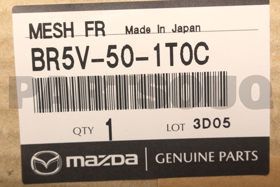 BR5V501T0C Genuine Mazda MESH,FRONT BUMPER BR5V-50-1T0C | eBay