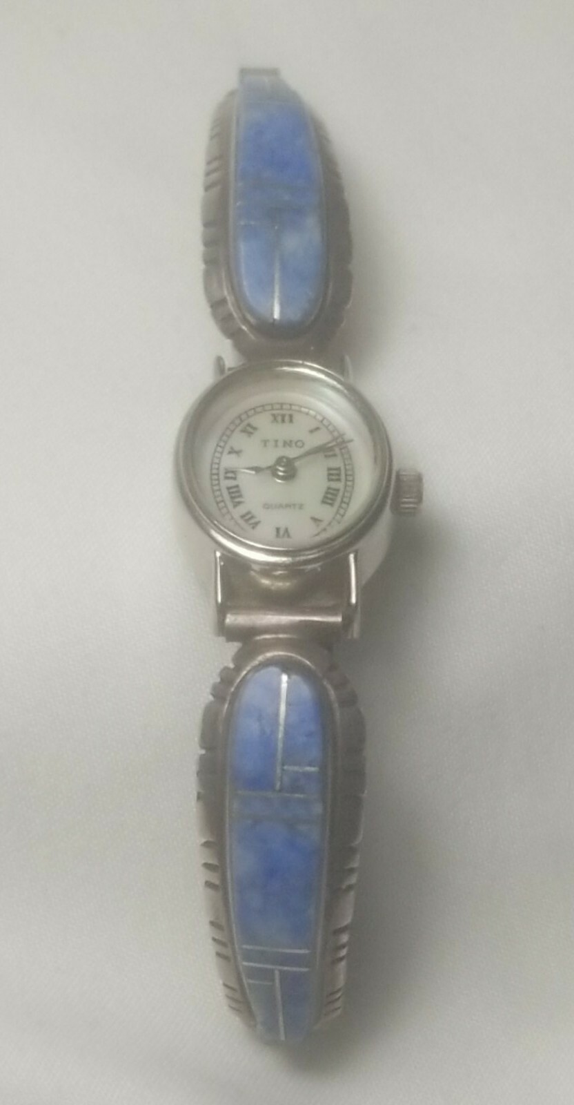 Vintage Tino Sterling Quartz Womens Watch Lapis Lazuli Mother of Pearl ...
