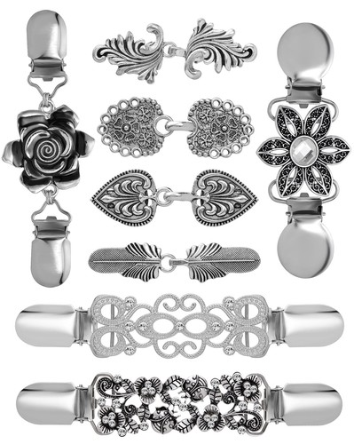 8 Pieces Vintage Sweater Shawl Clips Cardigan Collar Clips Dress Shirt ...