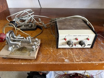 Vibroplex Morse Code Key & MFJ Enterprises Memory Keyer MFJ-481 | eBay