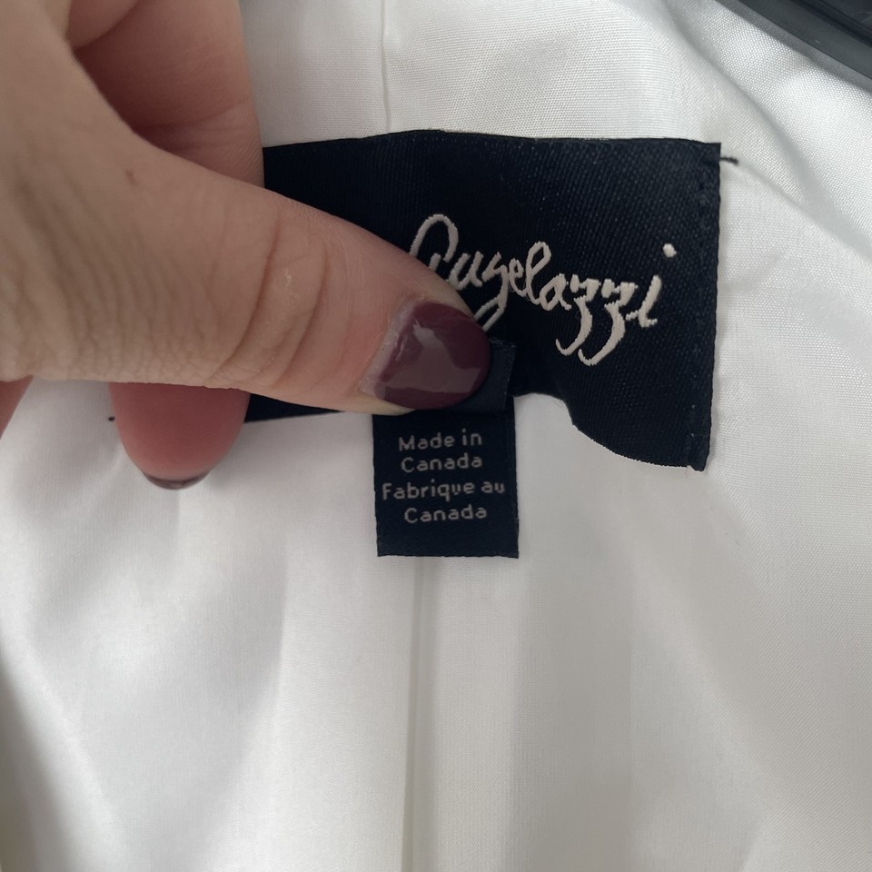 Sandra Angelozzi Blazer Womens Size 30 White Fitted Cropped Jacket Made ...