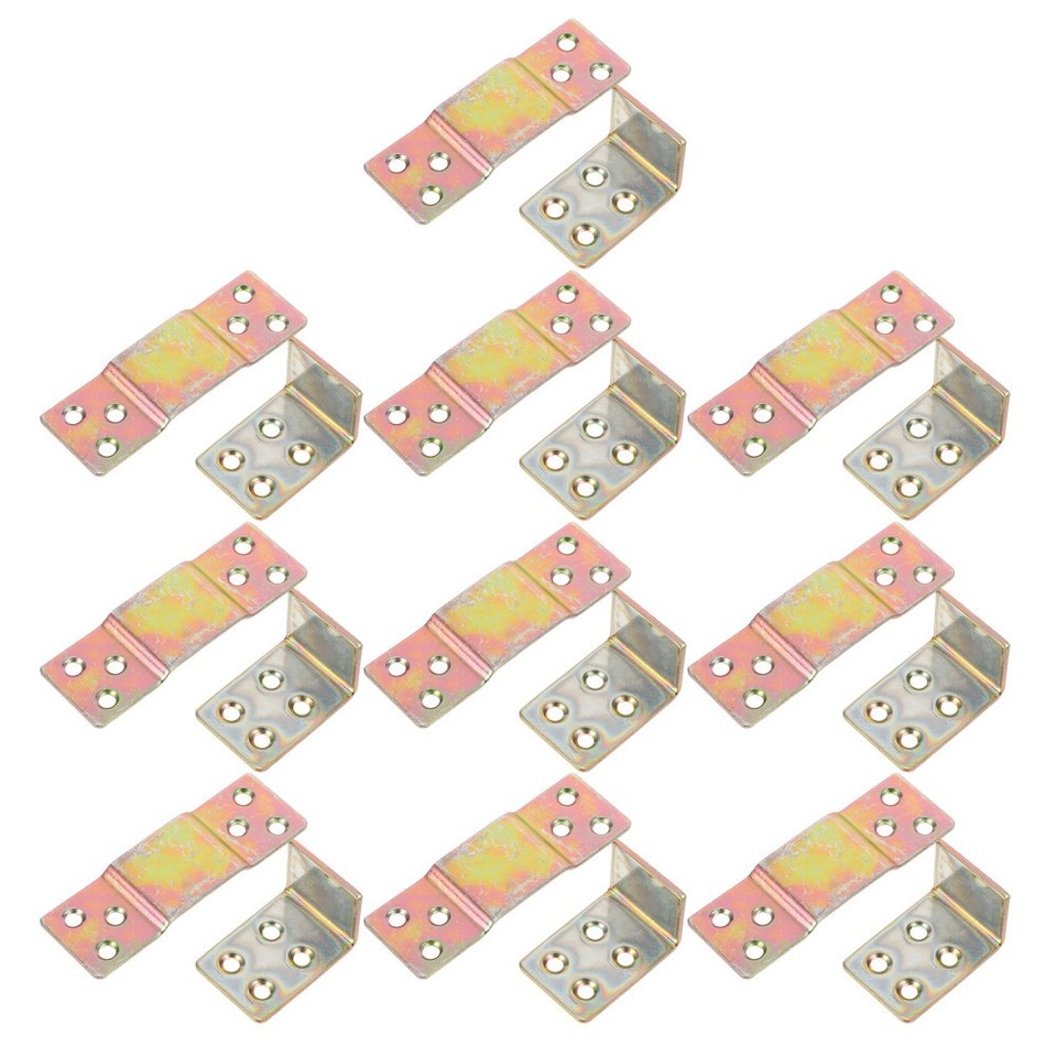 10 Pairs Wooden Bed Rung Bracket Frame Connector Hardwares Brackets ...