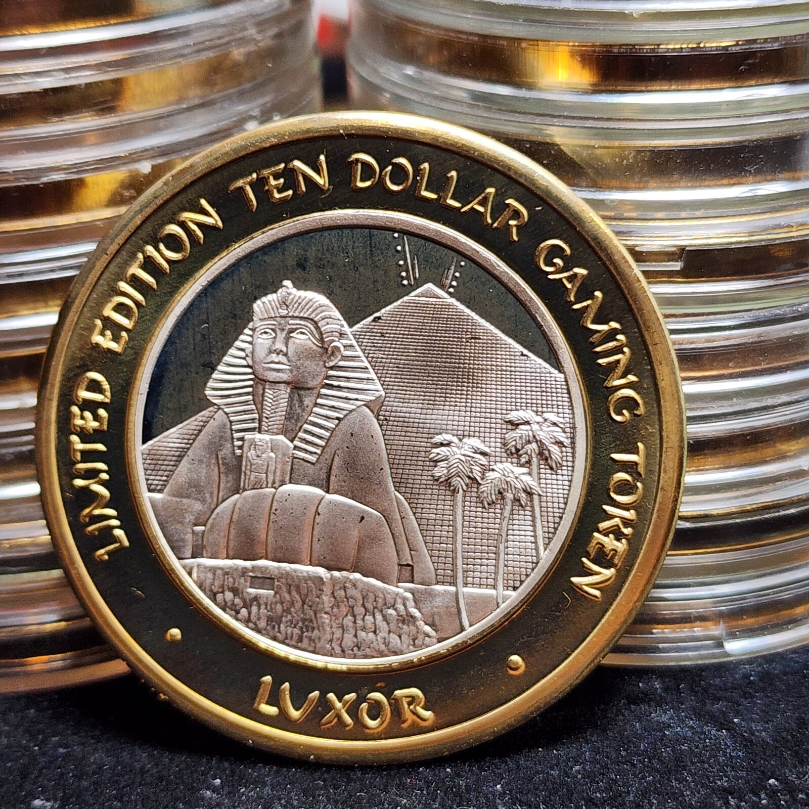 Luxor Las Vegas Pyramid & Sphinx $10 Silver Strike Token .999 Silver | eBay