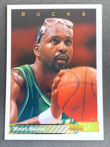 Moses Malone - Card No. 301, Milwaukee Bucks - NM+! (Upper Deck 1992 ...