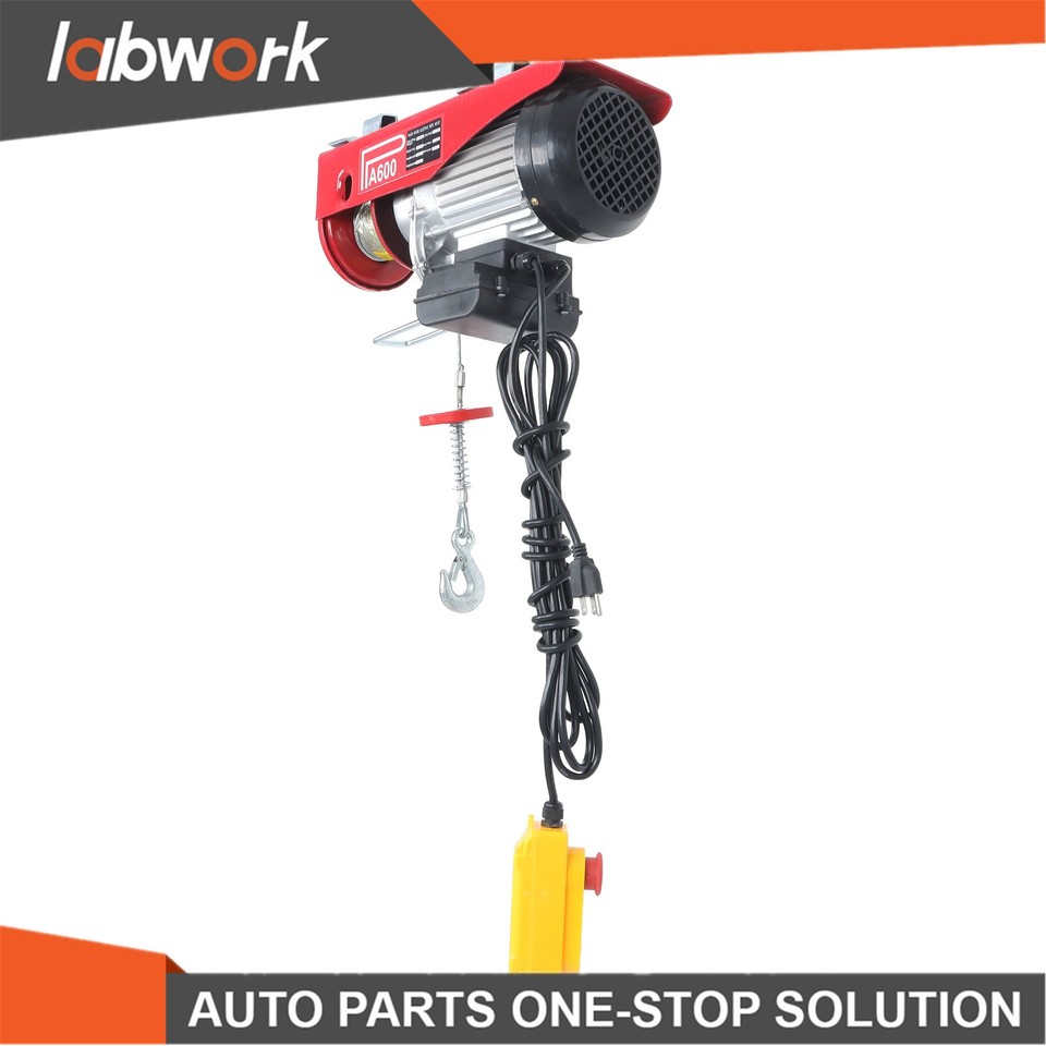 Labwork Electric Hoist 1320lbs Crane Winch with 14FT Wired Remote ...