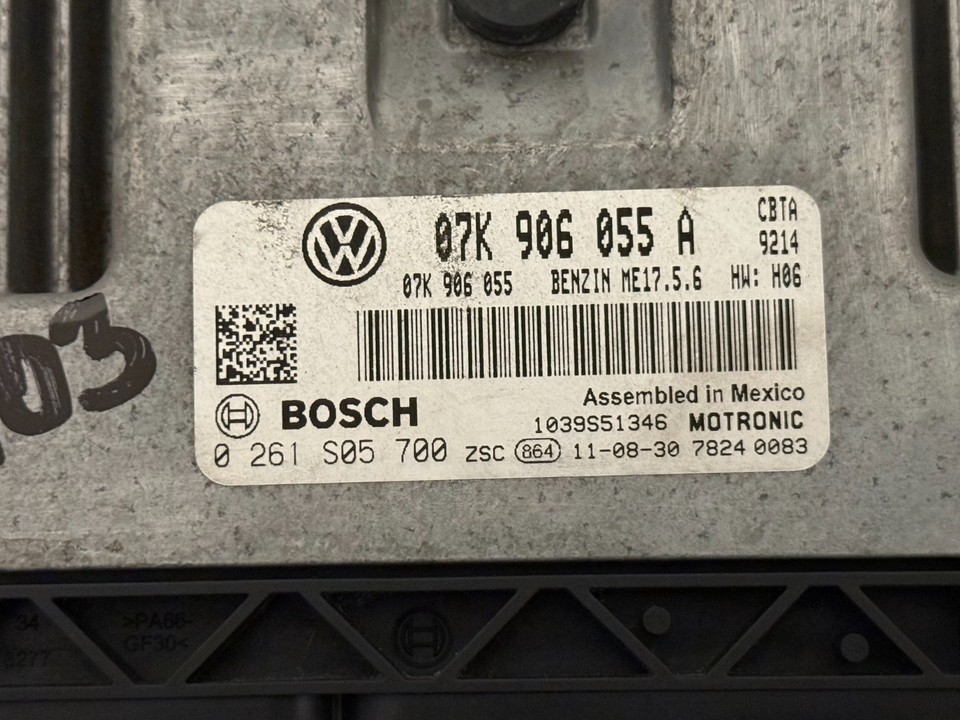 2011-2012 Volkswagen Jetta 2.5L Engine Computer Module ECU PCM 07K 906 ...