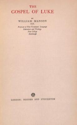 The Gospel of Luke by Manson, William | eBay UK