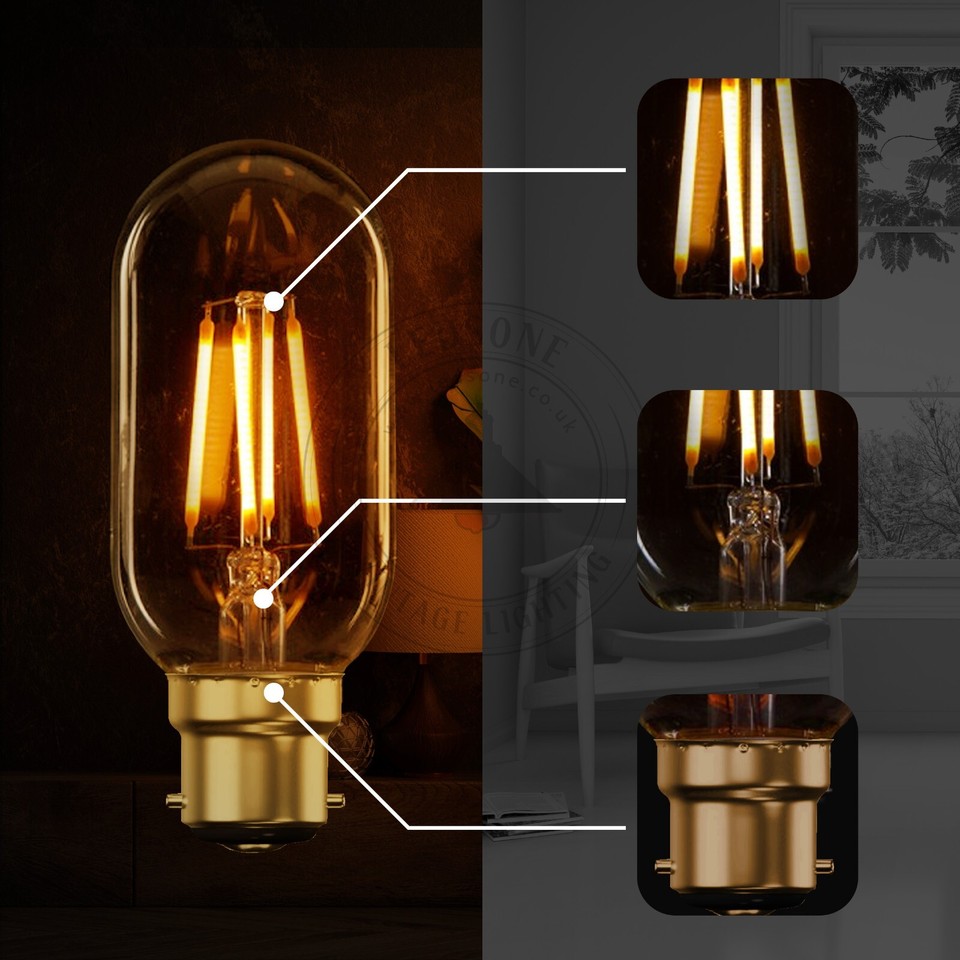 Antique Style Edison Vintage LED Light Bulbs A+Industrial Filament Lamp ...