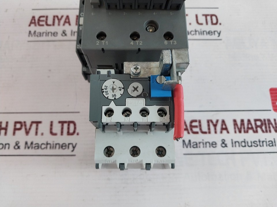 ABB TA75 DU Thermal Overload Relay + A 75 Contactor + CAL5-11B Contact ...