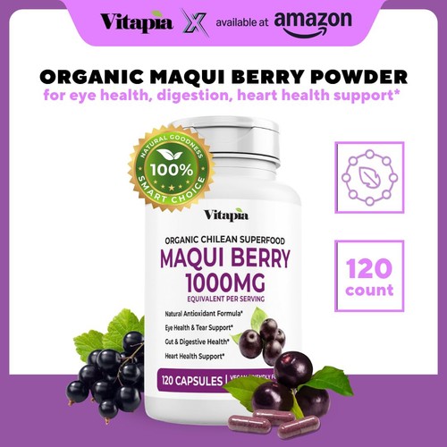 Maqui Berry 1000mg - Maqui Berry Powder Supplement - Vegan Friendly ...