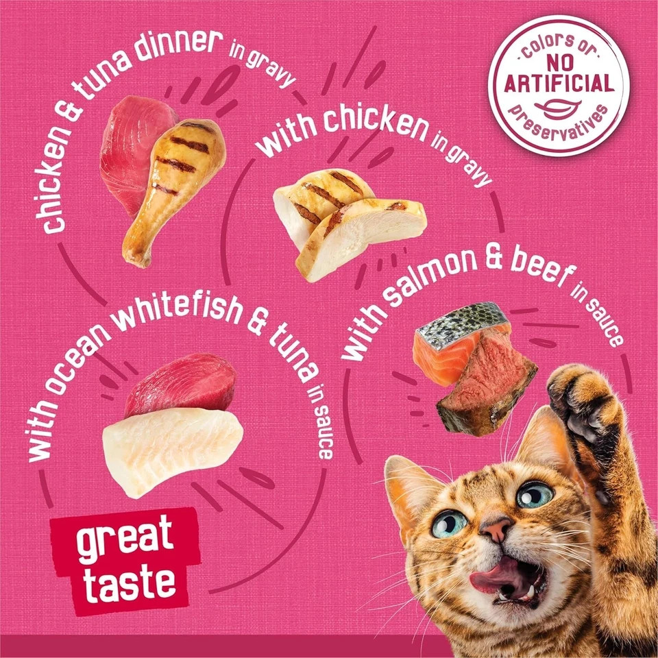 Purina Friskies Surfin' & Turfin' Variety Pack, Wet Cat Food, 5.5 oz ...